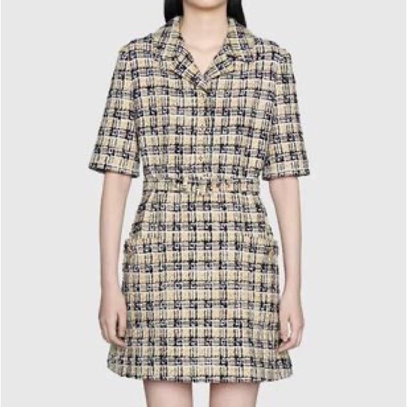 Gucci | Dresses | Gucci Tweed Dress | Poshmark